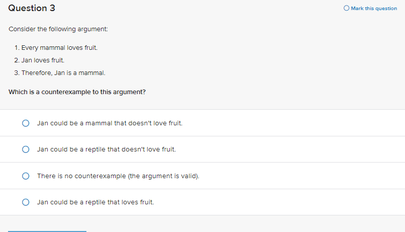 Question 3 Mark this question Consider the following | Chegg.com