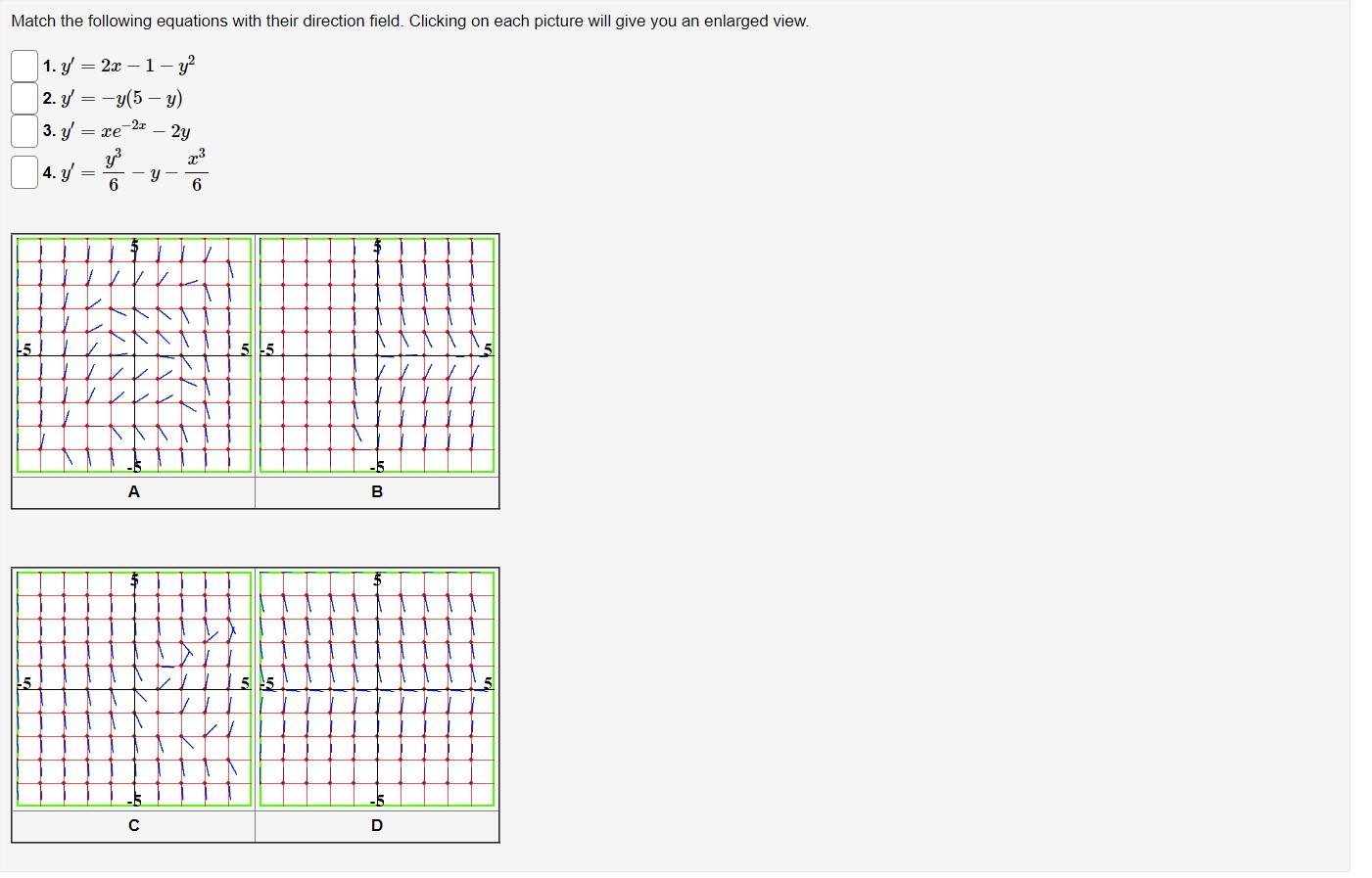 Solved Match the following equations with their direction | Chegg.com