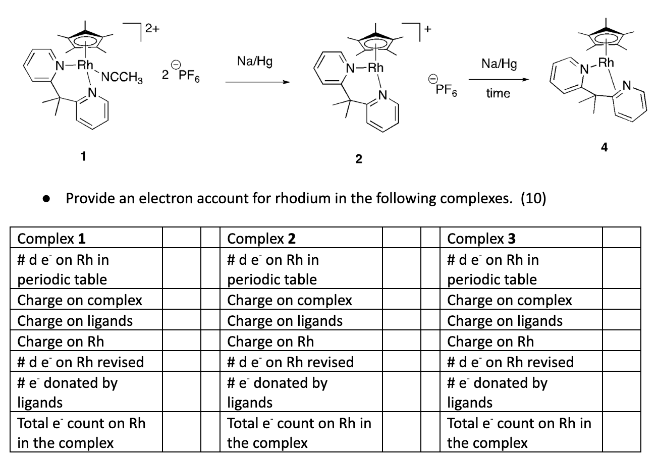 Na/Hg 1 2 4 - Provide an electron account for | Chegg.com