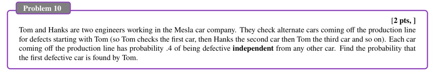 Solved Tom and Hanks are two engineers working in the Mesla | Chegg.com