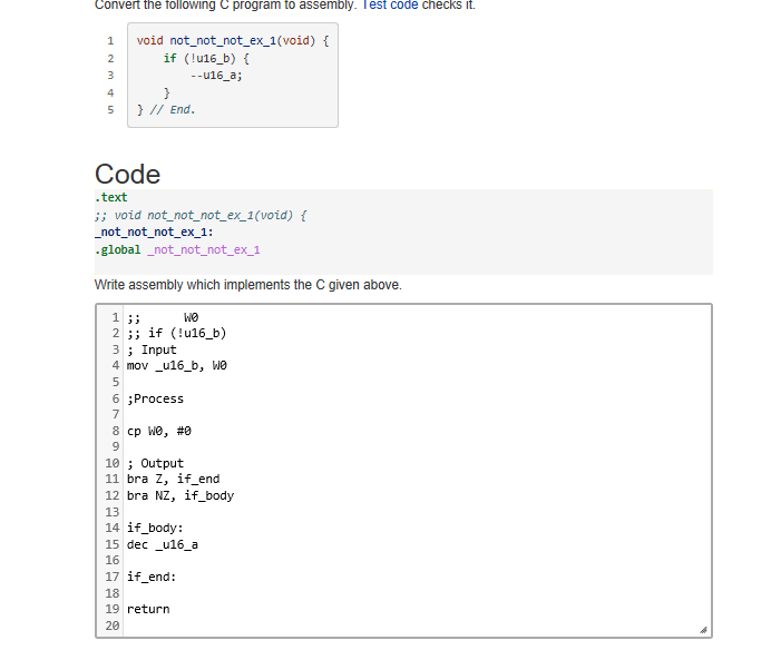 Convert the following C program to assembly. Test | Chegg.com