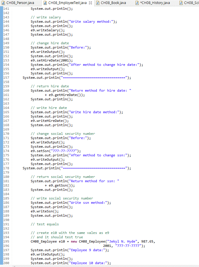 Solved There is Driver Program. Write CH08_Employee.java to | Chegg.com