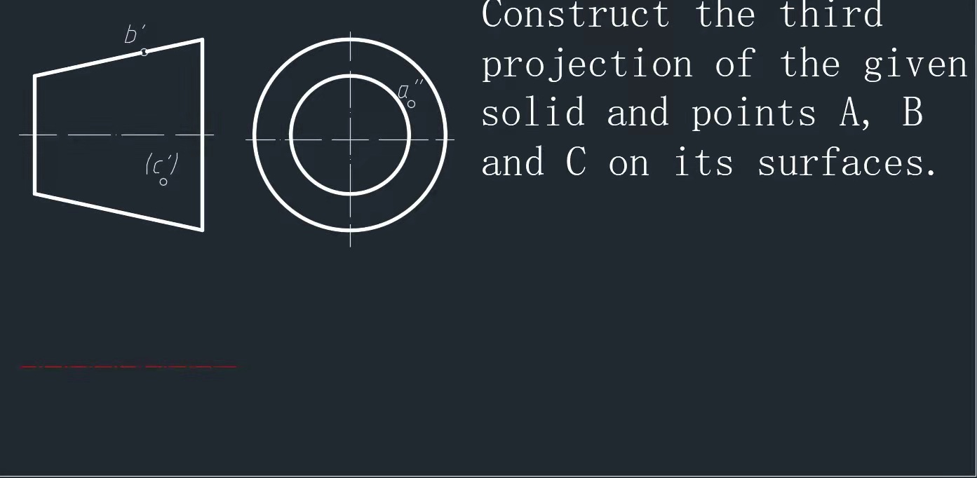 Solved Б. Construct the third projection of the given solid | Chegg.com