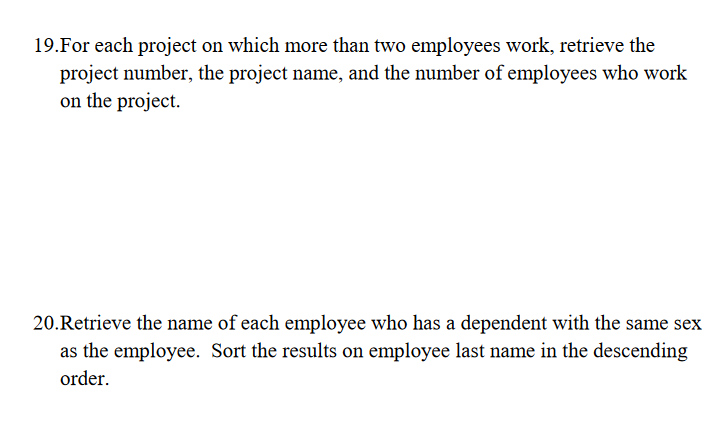 Solved Considering the following database schema, answer all | Chegg.com