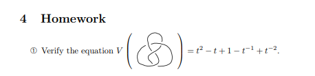 Solved Jones Polynomial of knots(1) ﻿Verify the equation V | Chegg.com