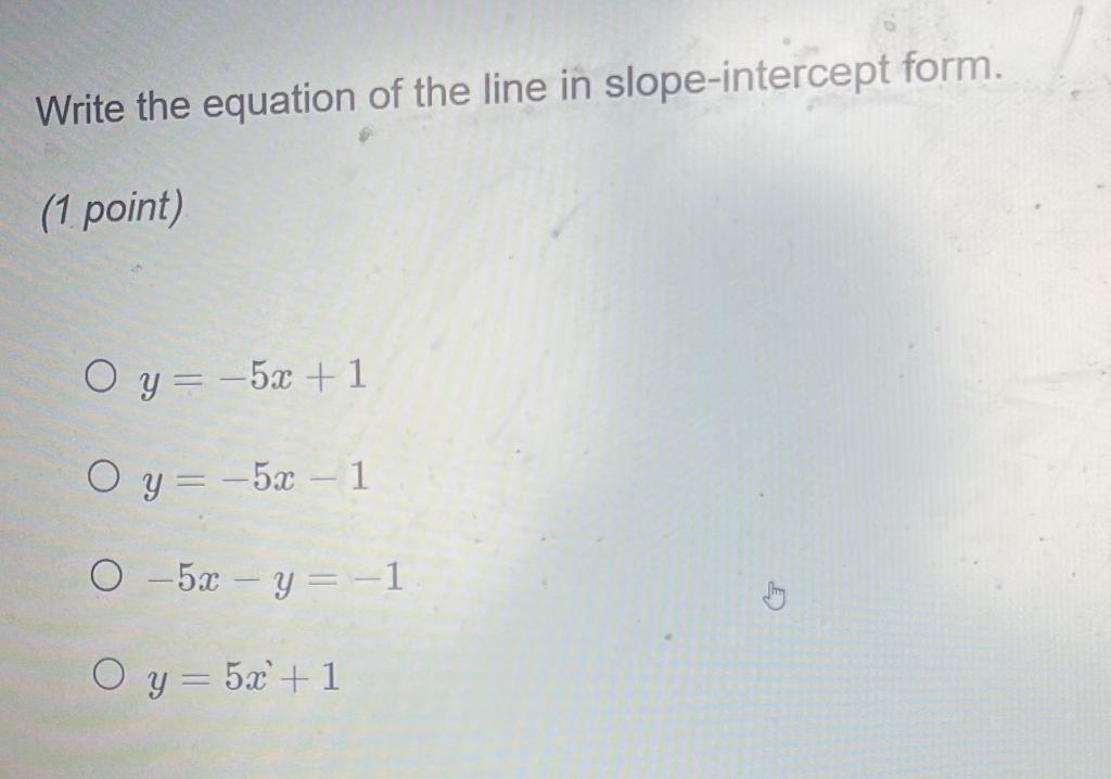 Solved Write the equation of the line in slope-intercept | Chegg.com