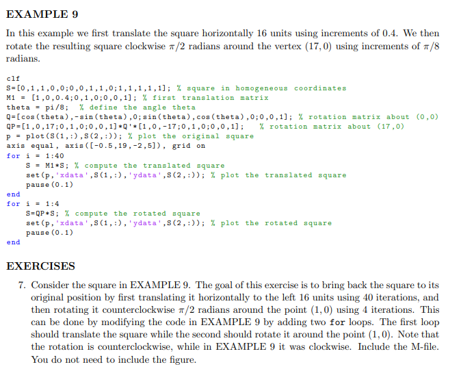 Solved EXAMPLE 9 In this example we first translate the | Chegg.com