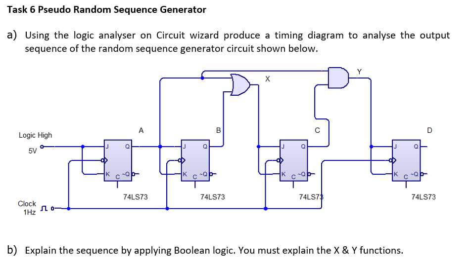Solved Task 6 Pseudo Random Sequence Generator a) Using the | Chegg.com