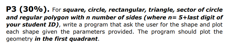 Solved SQUARE s = side Area: A = 32 Perimeter: P = 48 CIRCLE | Chegg.com