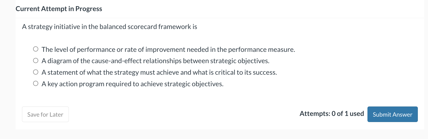 Solved A strategy initiative in the balanced scorecard | Chegg.com