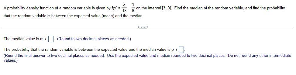 Solved 1 A probability density function of a random variable | Chegg.com