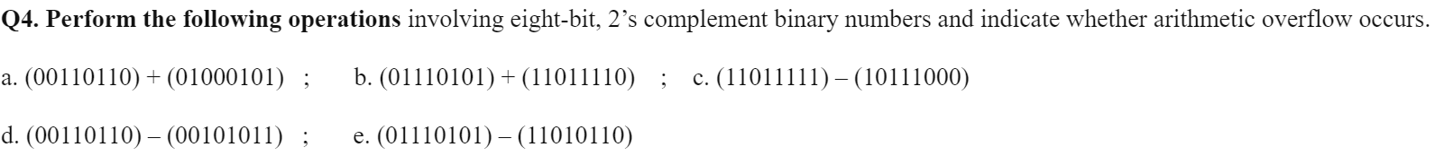 Solved Q4. Perform the following operations involving | Chegg.com