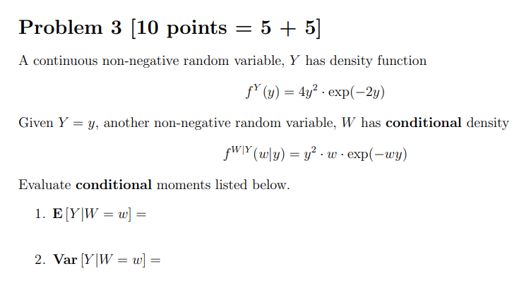 Solved Problem 3[10 points =5+5] A continuous non-negative | Chegg.com