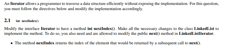 Solved An Iterator allows a programmer to traverse a data | Chegg.com