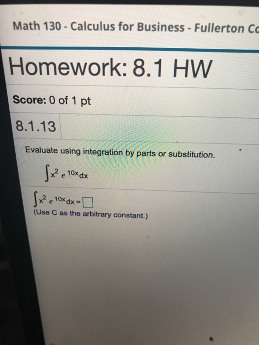 Solved Math 130-Calculus for Business - Fullerton C | Chegg.com