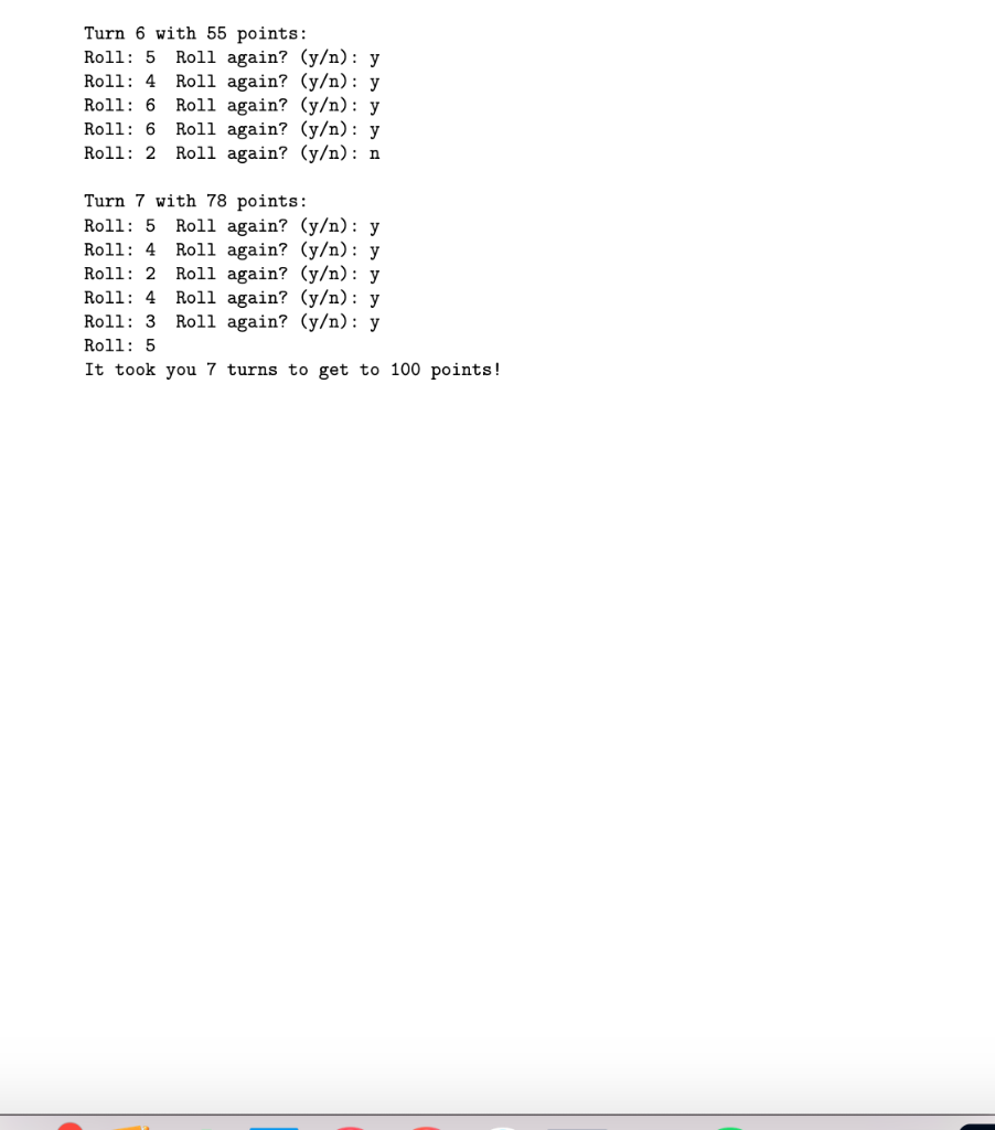 Solved Game of Pig For this activity, you will re-create the | Chegg.com