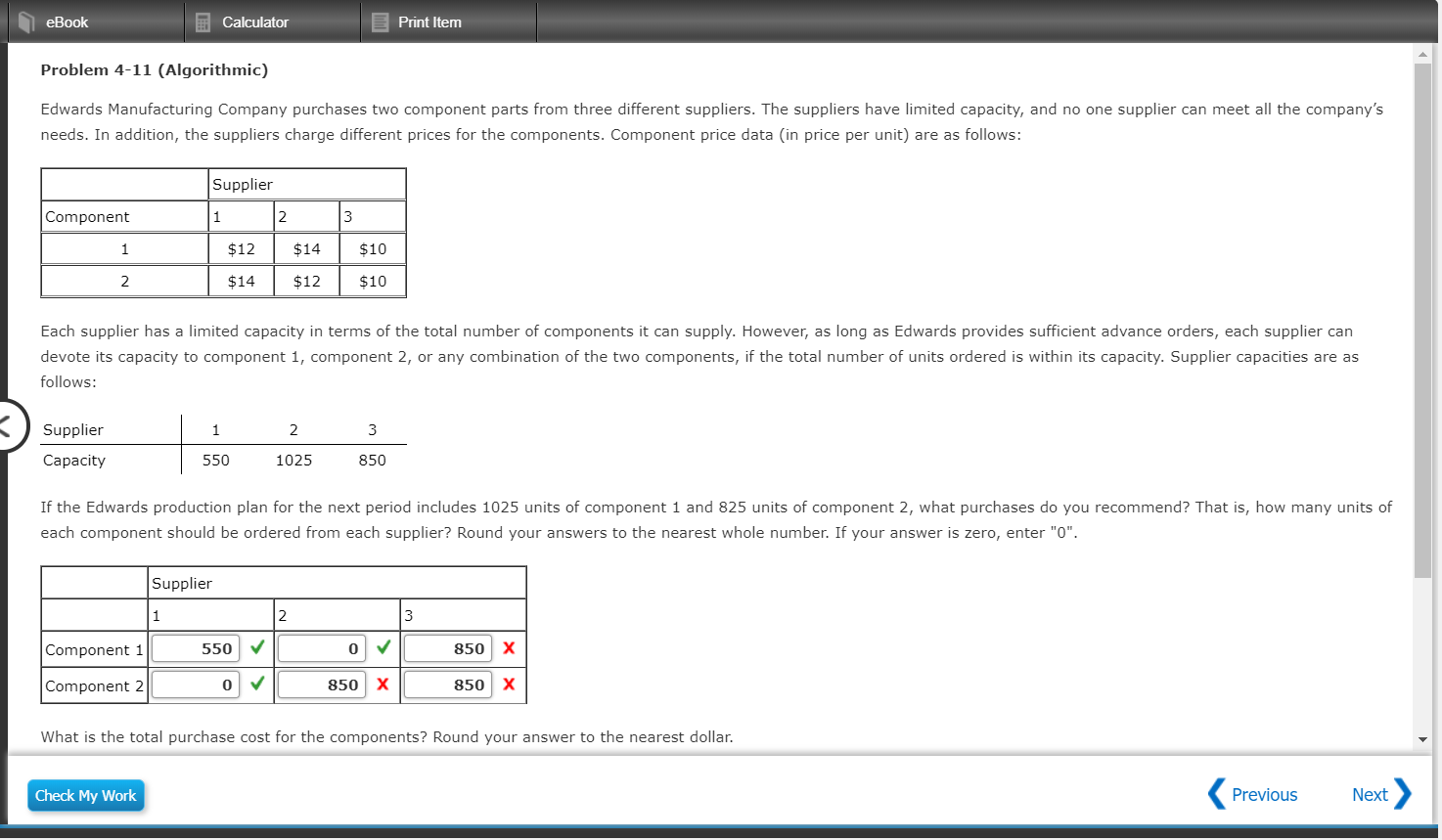 Solved eBook Calculator Print Item Problem 4-11 | Chegg.com