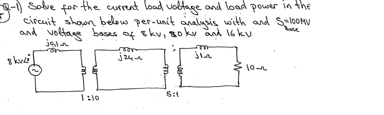 Solved Solve for the current load voltage and load power in | Chegg.com