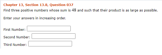 Solved Chapter 13, Section 13.8, Question 037 Find three | Chegg.com
