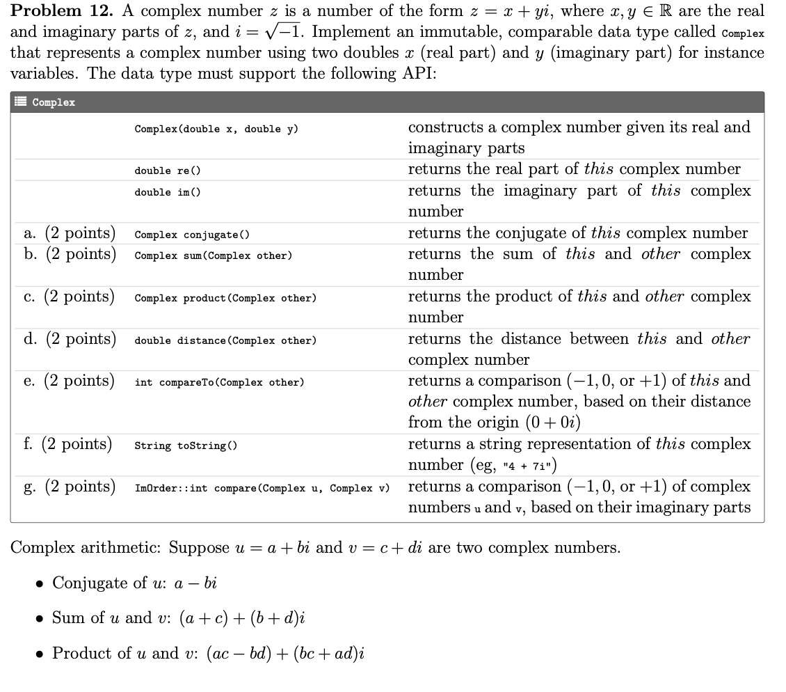 Solved Problem 12. A complex number z is a number of the | Chegg.com
