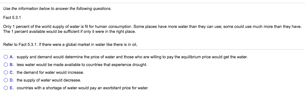 Solved Use the information below to answer the following | Chegg.com