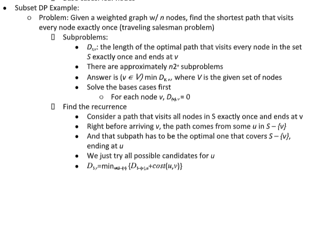 oset DP Example: - Problem: Given a weighted graph | Chegg.com