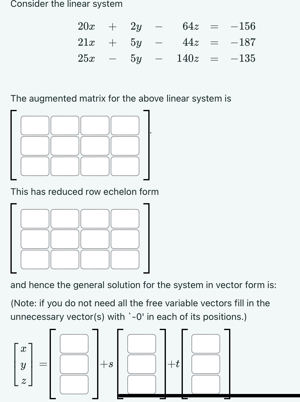Solved Consider the linear | Chegg.com