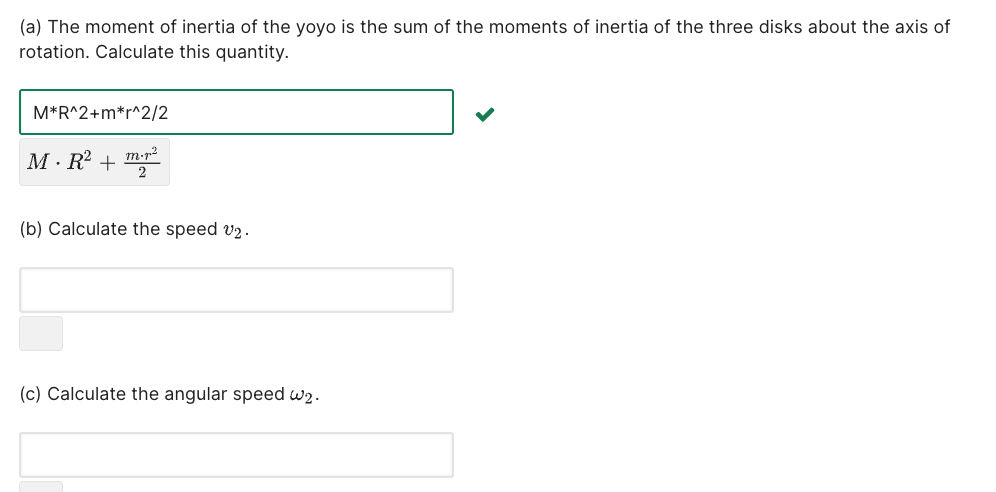 Solved A yoyo is a toy made of three uniform density disks | Chegg.com