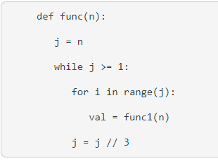 Solved A) What is the Big O upper bound of the func() below | Chegg.com