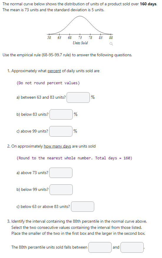 Solved The normal curve below shows the distribution of | Chegg.com