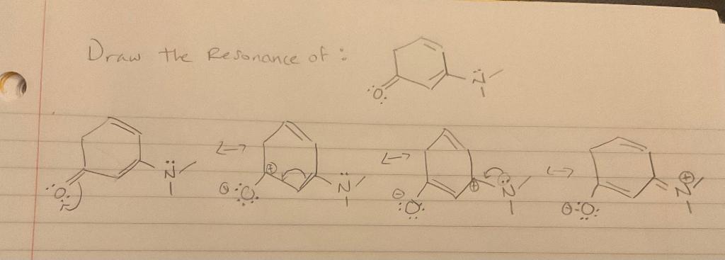 Solved can I write the resonance structures like this? If | Chegg.com