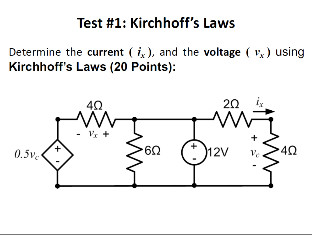 Solved Determine the current ( ix), and the voltage ( vx) | Chegg.com