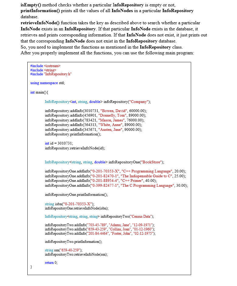 Specification In this assignment, you will create | Chegg.com