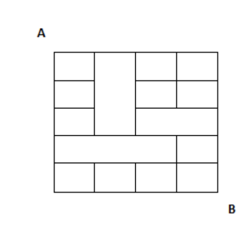 Solved How many paths are from A to B? ﻿You can only travel | Chegg.com