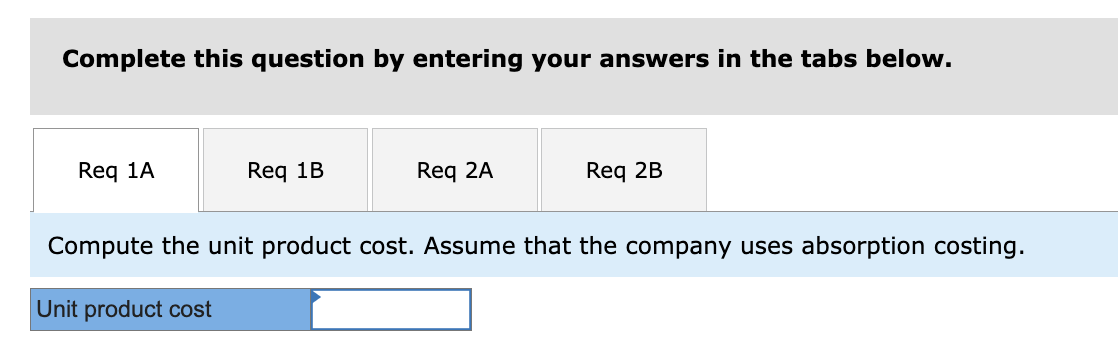 Solved Exercise 7-6 (Algo) Variable and Absorption Costing | Chegg.com
