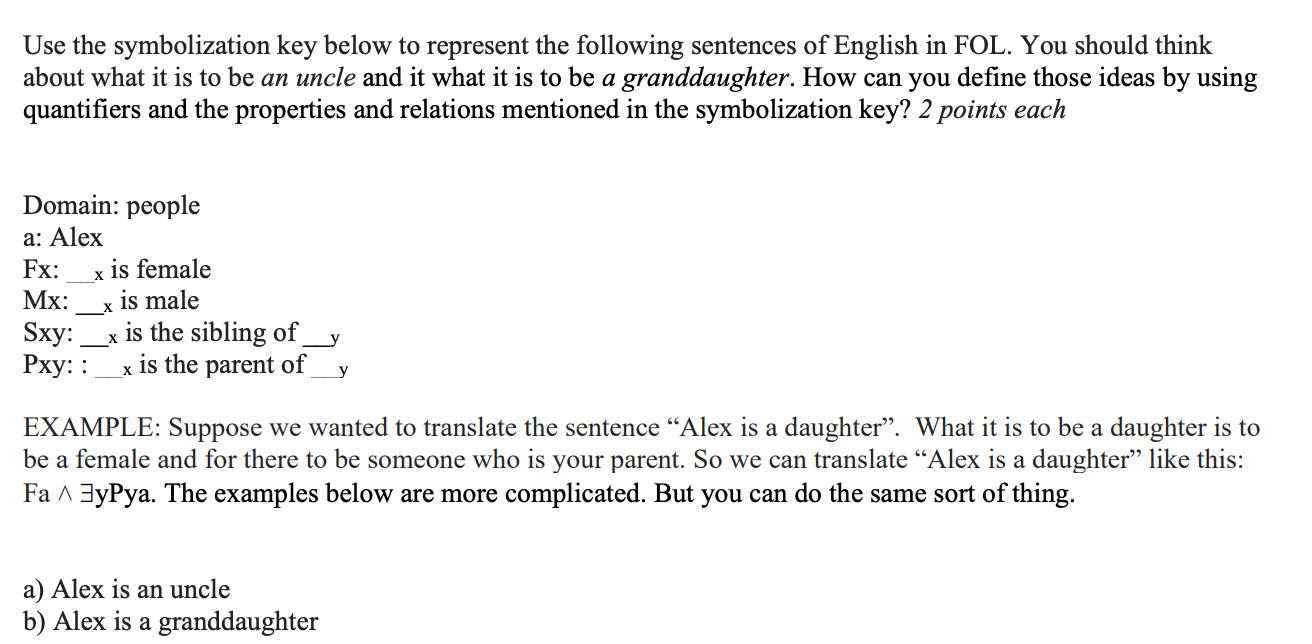 Solved Use the symbolization key below to represent the | Chegg.com