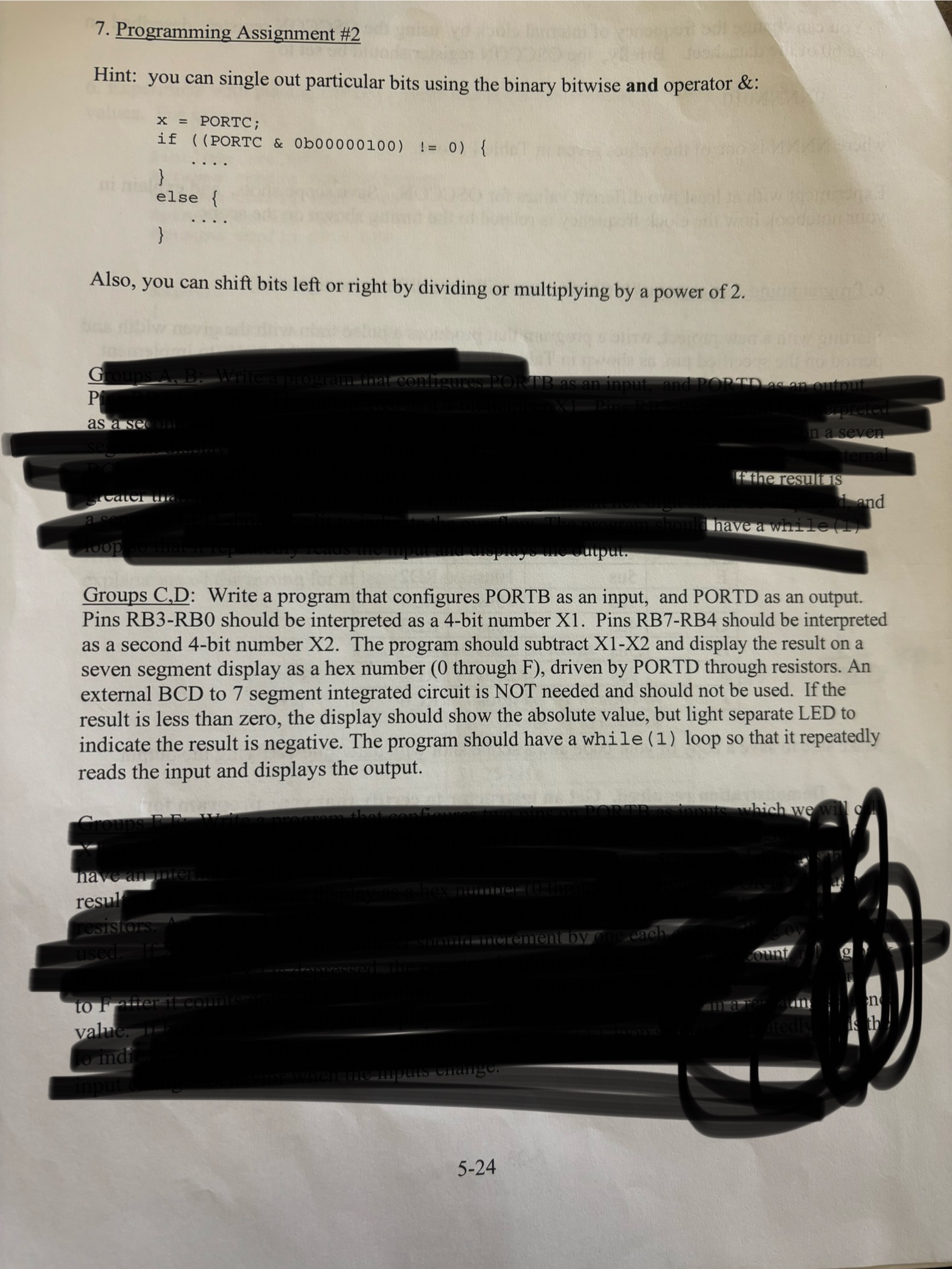 Solved 7. Programming Assignment \#2 Hint: you can single | Chegg.com