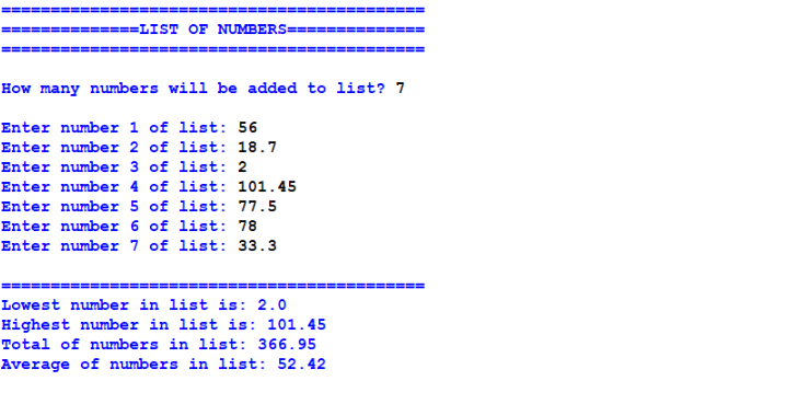 Solved need a python program that uses a list to store | Chegg.com