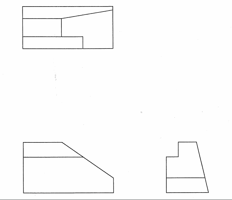 Solved The three standard views are given. Use this drawing | Chegg.com