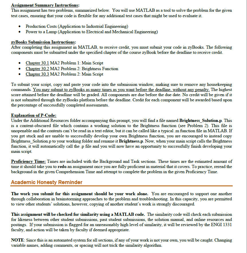 Solved Assignment Summary Instructions: This assignment has | Chegg.com