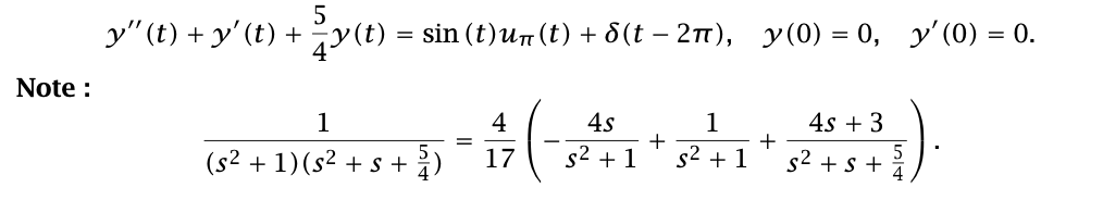 Solved Find, using Laplace transforms, the solution of the | Chegg.com
