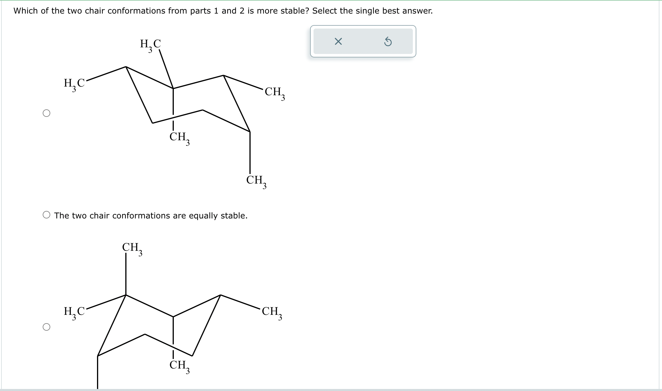 Solved Consider the cyclohexane below. Part: 0 / 3 Part 1 of | Chegg.com