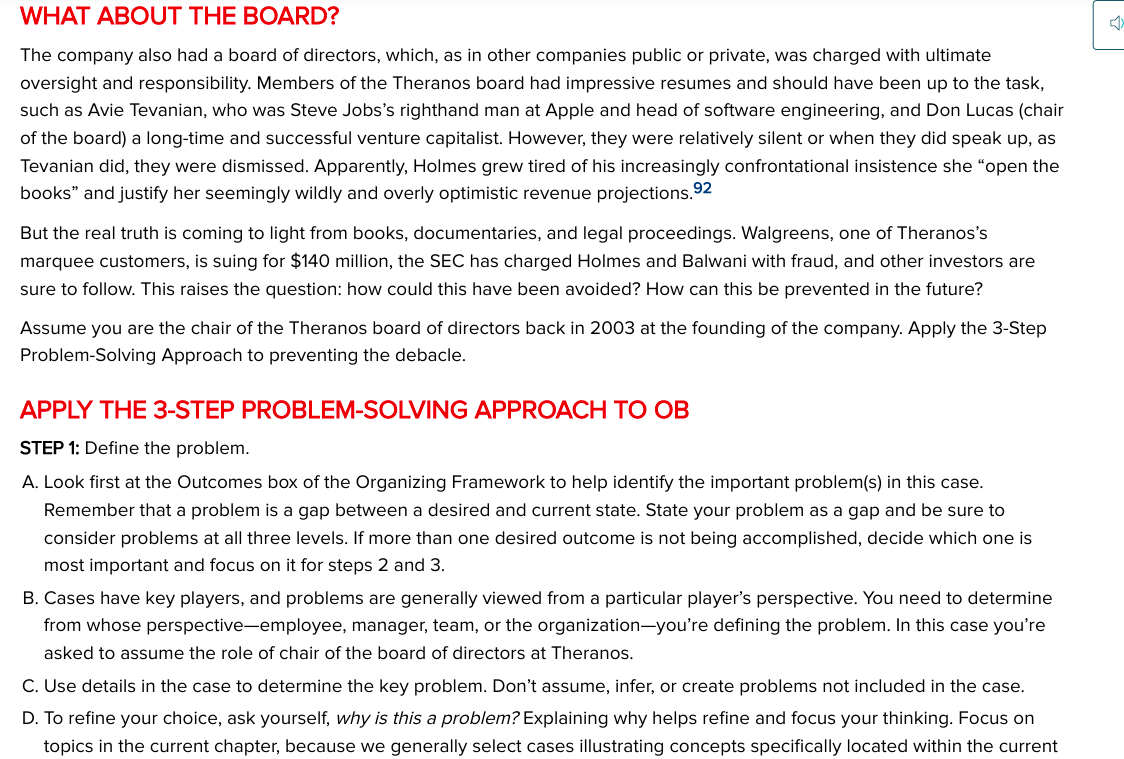 Solved PROBLEM-SOLVING APPLICATION CASE Blood, Brilliance, | Chegg.com