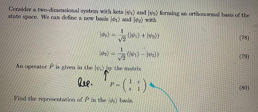Solved 1 Consider a two-dimensional system with kets |41) | Chegg.com