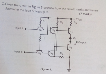Solved C. ﻿Given the circuit in Figure 3 ﻿describe how the | Chegg.com