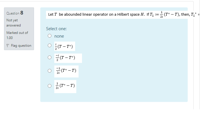 Solved Let T be abounded linear operator on a Hilbert space | Chegg.com