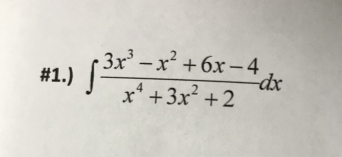 Solved 3x3 x2 +6x-4 x+3x +2 ах | Chegg.com