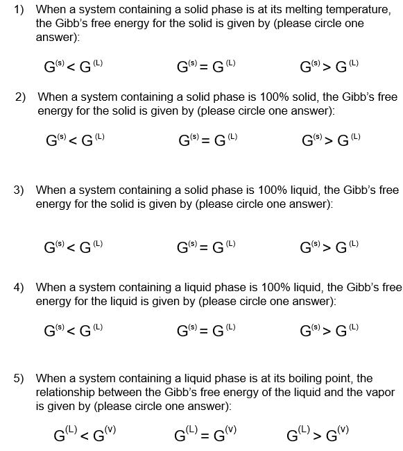 Solved 1) When a system containing a solid phase is at its | Chegg.com