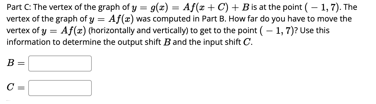 Solved The tables below give some values of the quadratic | Chegg.com