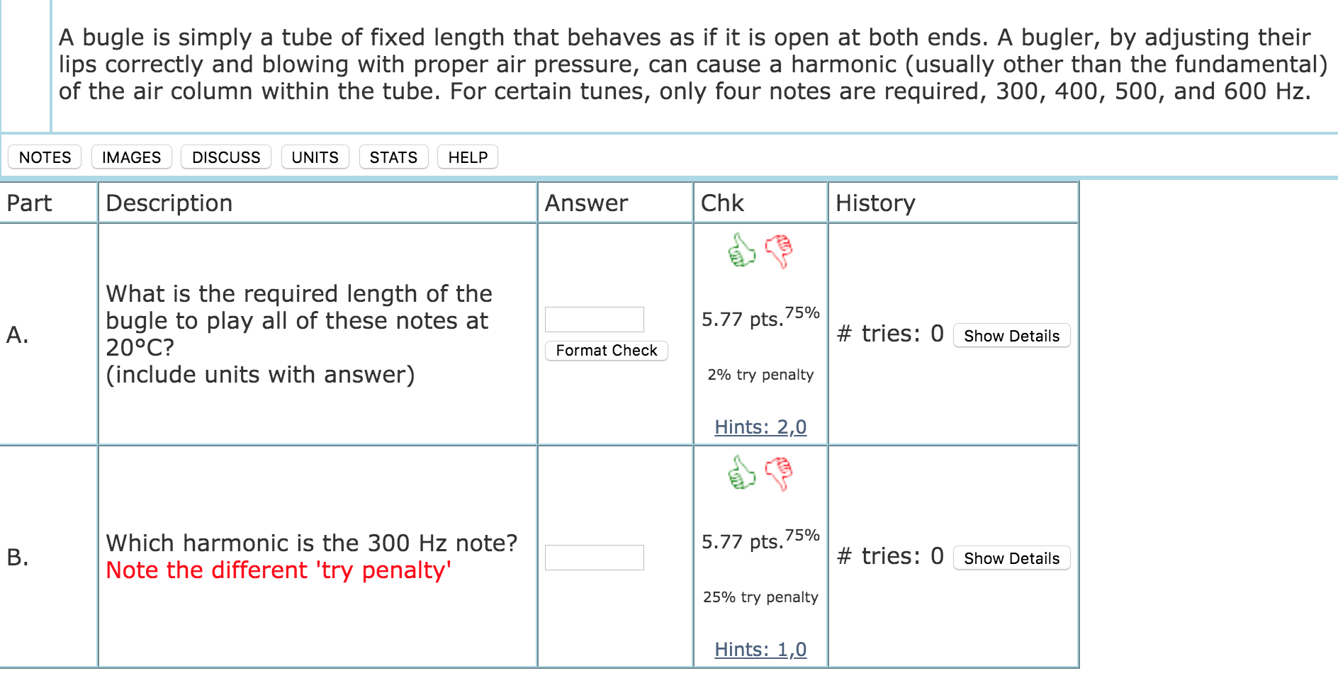 Solved A bugle is simply a tube of fixed length that behaves | Chegg.com